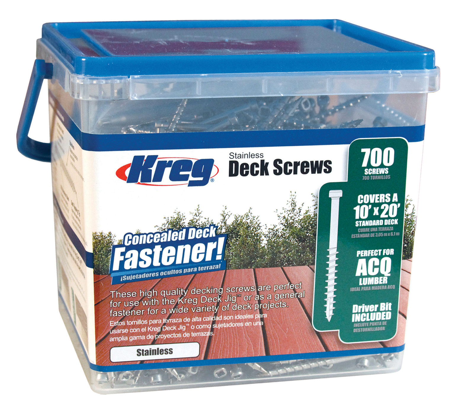 Kreg Stainless Steel Deck Screw – 51mm, #8 Coarse, Pan Head, 700ct ...